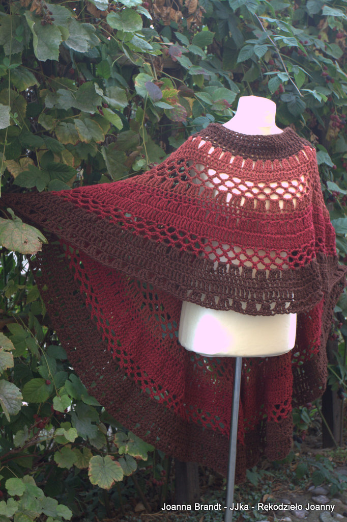 Rękodzieło Joanny / JJka / Joanna's crafts: "Indiańskie" szydełkowe ponczo