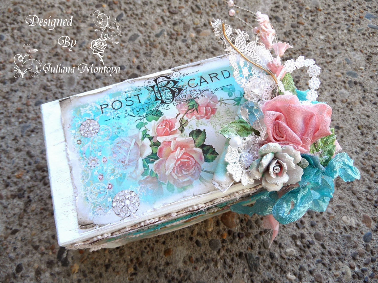 ShabbyChicJCouture : Roses Post Card Box