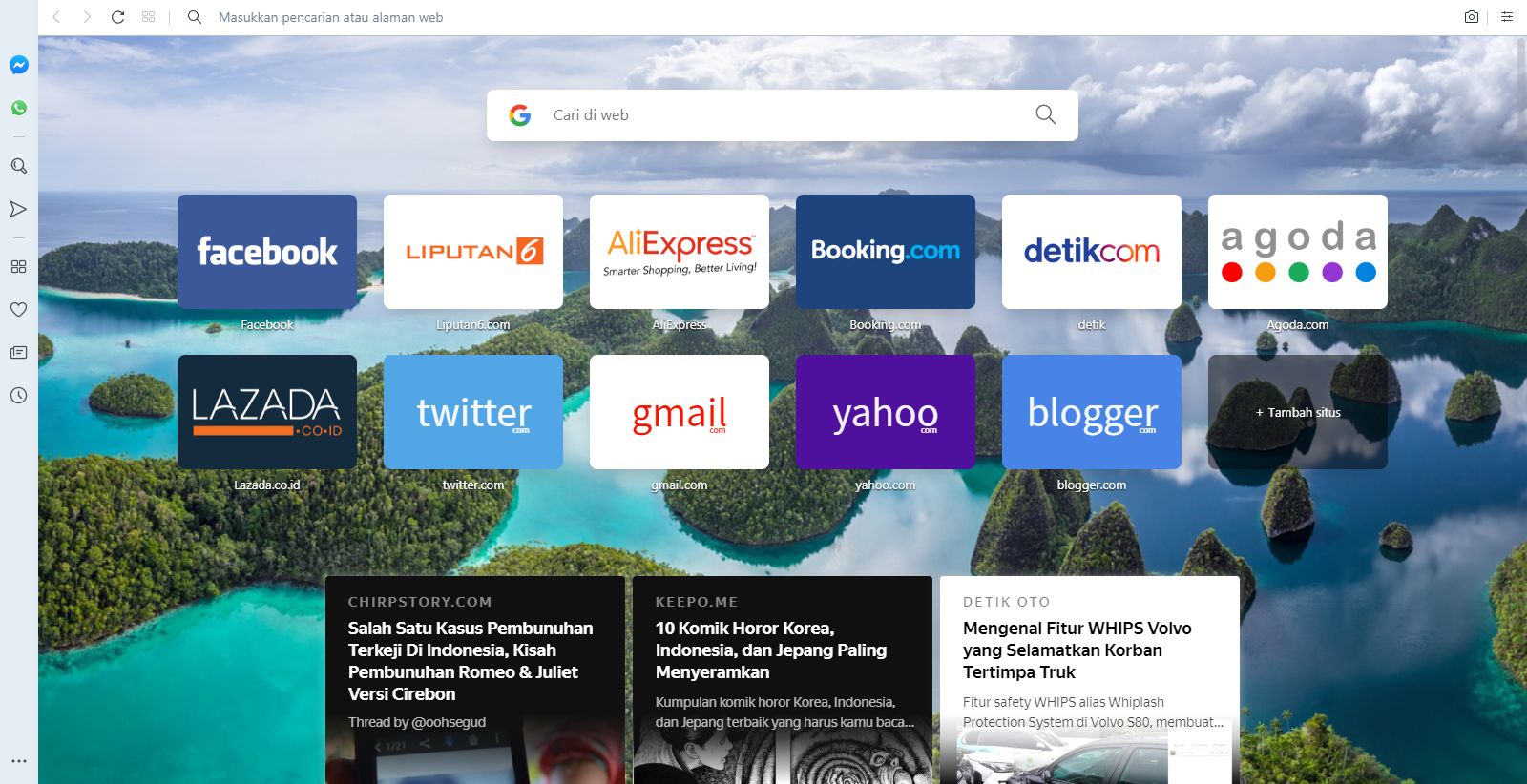 Cara Mengubah Tampilan Opera Browser ~ Cari2-Cara
