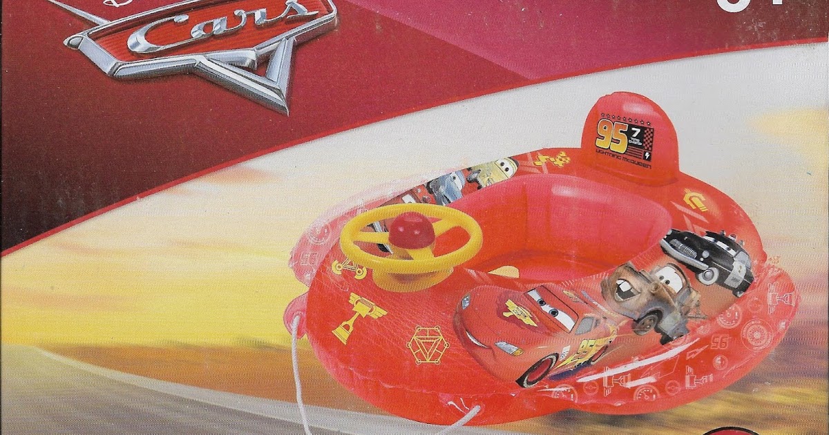 Disney Pixar Cars Inflatable Swimming Boat Baby Float with Steering ...