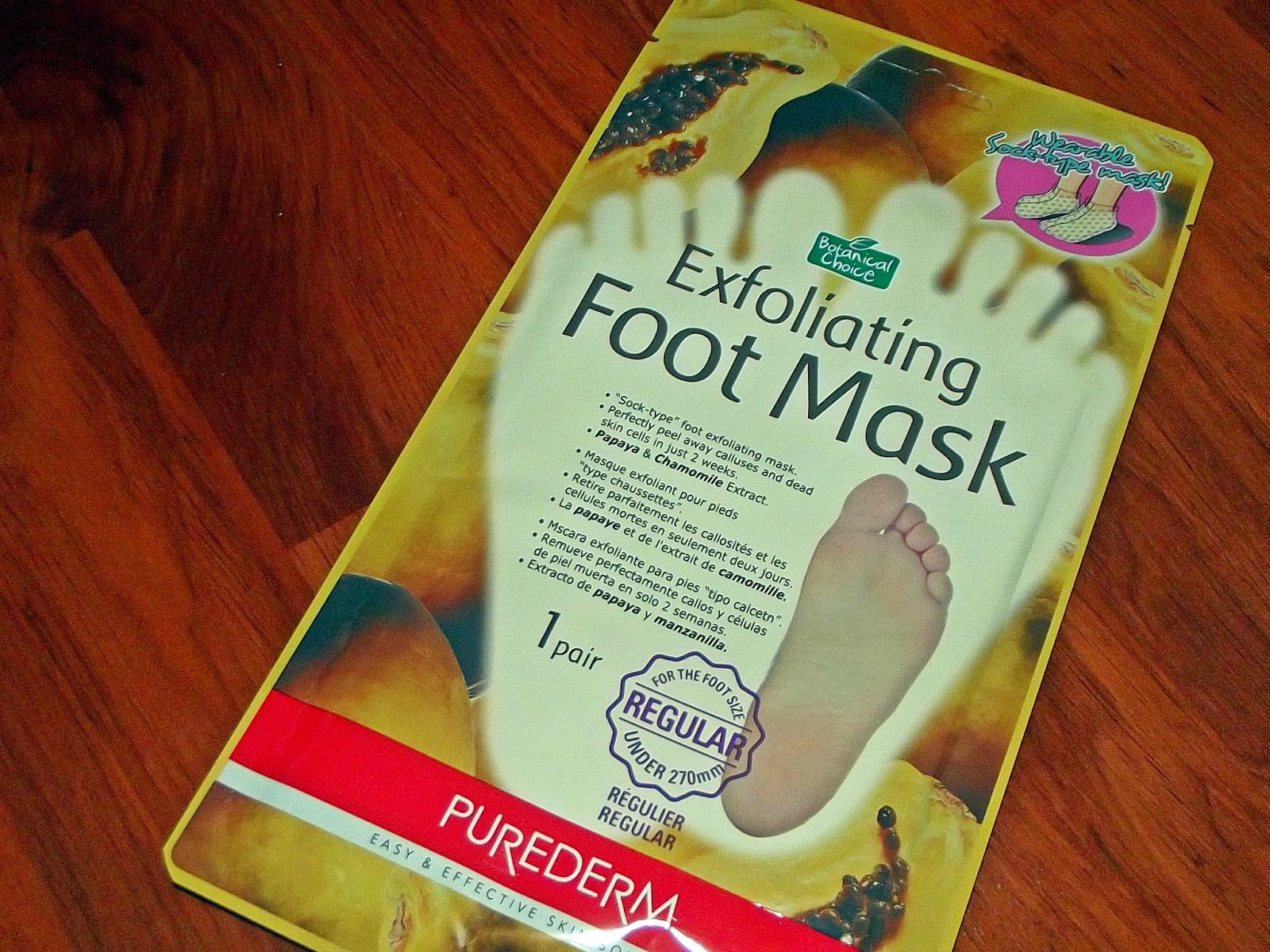 kolorowe pudełko: Botanical Choice EXFOLIATING FOOT MASK, maska ...