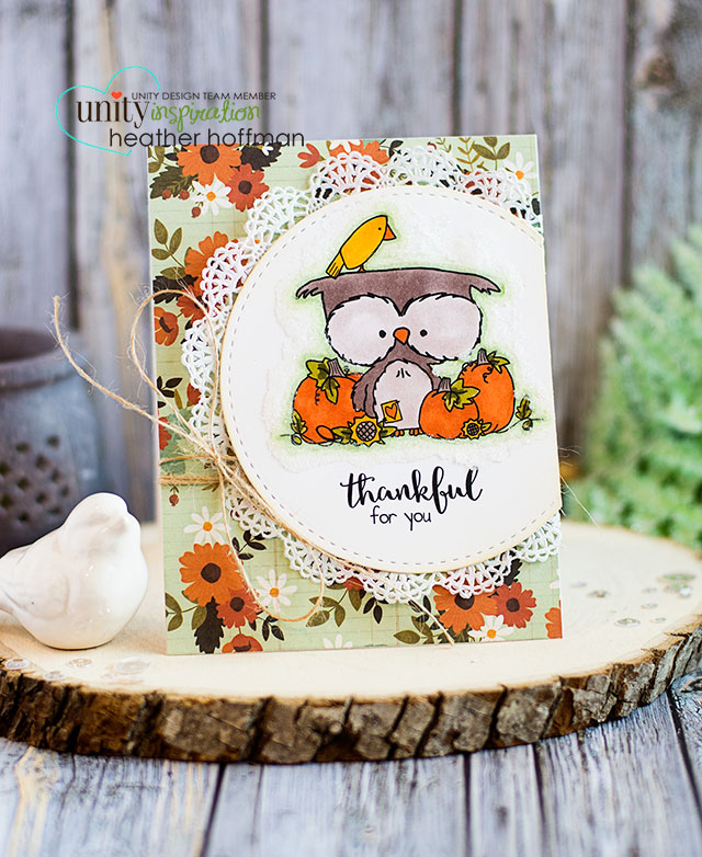 Houses Built of Cards: Thankful Owl - and Glittery Outlining