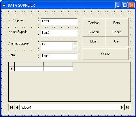 All About VB: Cara Membuat Form Data Input Lengkap dengan Tombol Tambah,Simpan, Hapus dan Ubah ...