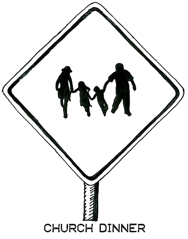 Church Dinner Crossing Sign | Christian Clip Art Review