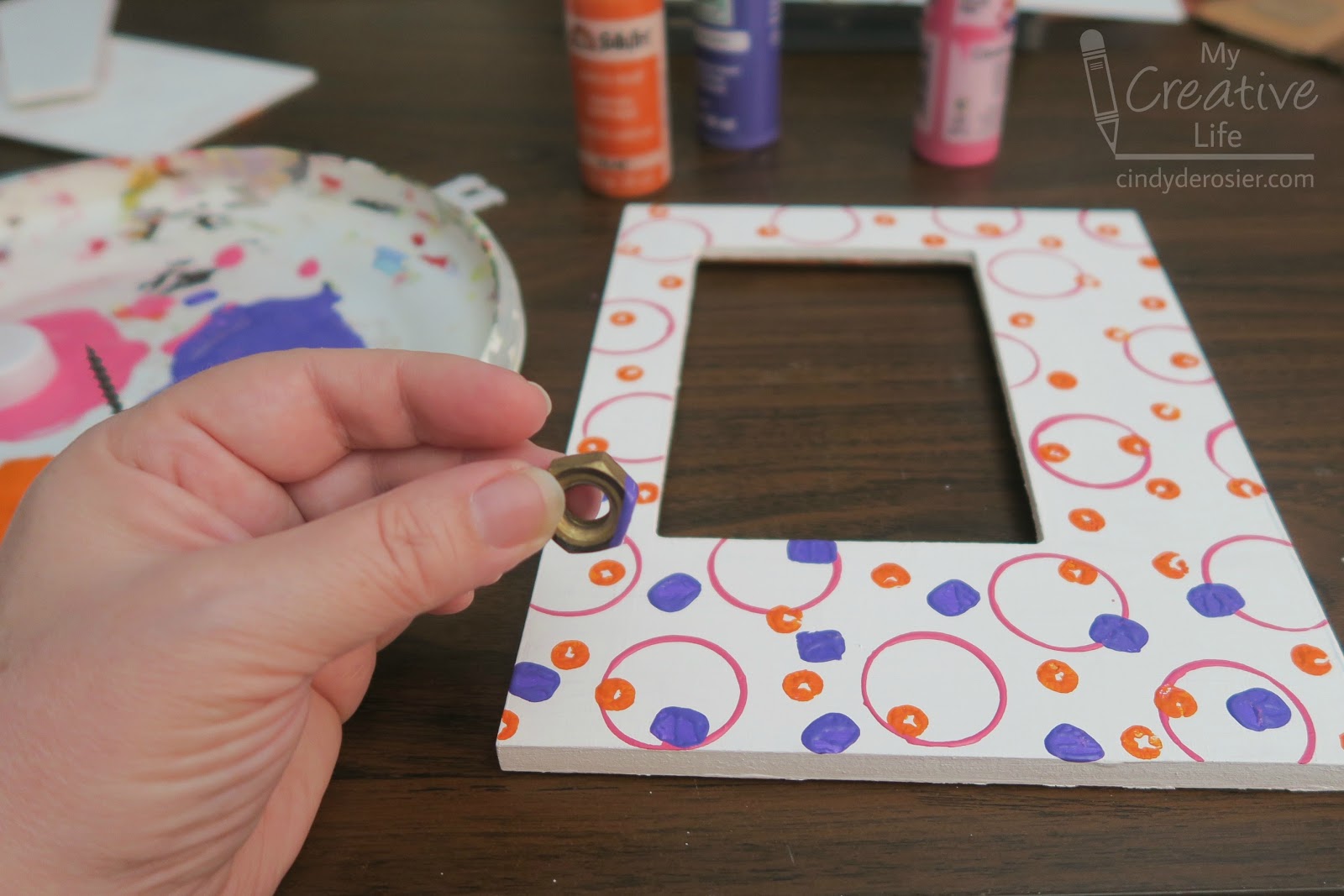 Cindy deRosier: My Creative Life: Found Item Stamped Frame