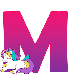 Kits imprimibles gratis : Abecedario y números Unicornio