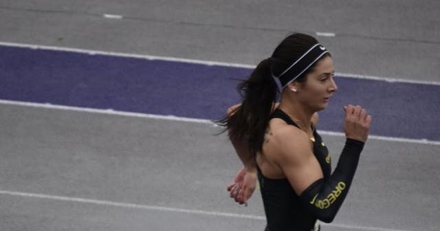 Hannah Cunliffe runs her fastest time in the 100 meters since 2017...