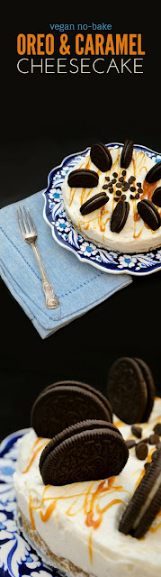 Vegan No-Bake Oreo and Caramel Cheesecake | Tinned Tomatoes