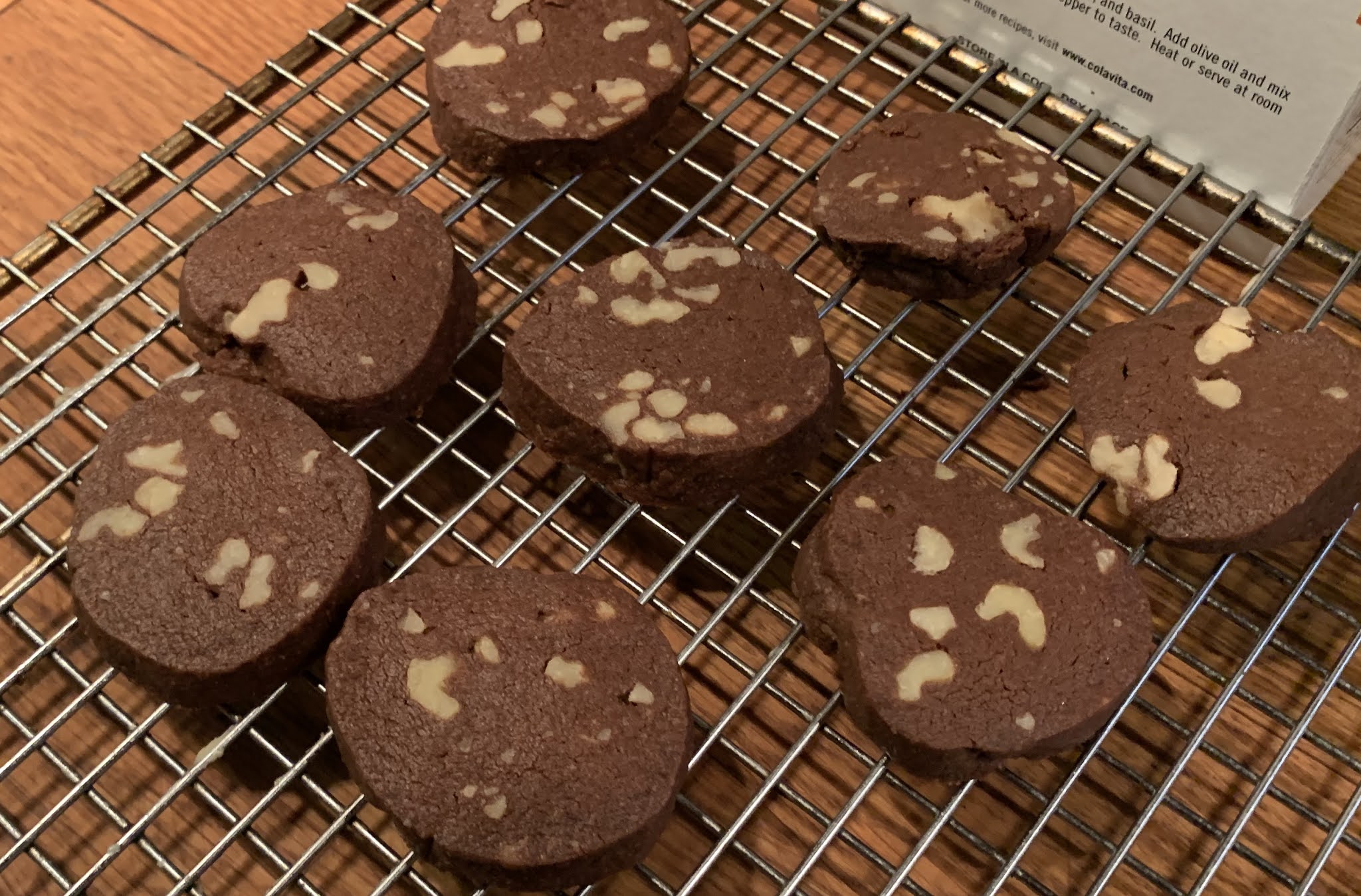 Cooking with Barry & Meta: Chocolate Walnut Shortbread Ice Box Cookies