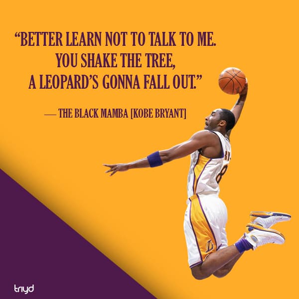 The Black Mamba Quote: “Better learn not to talk to me. You shake the ...