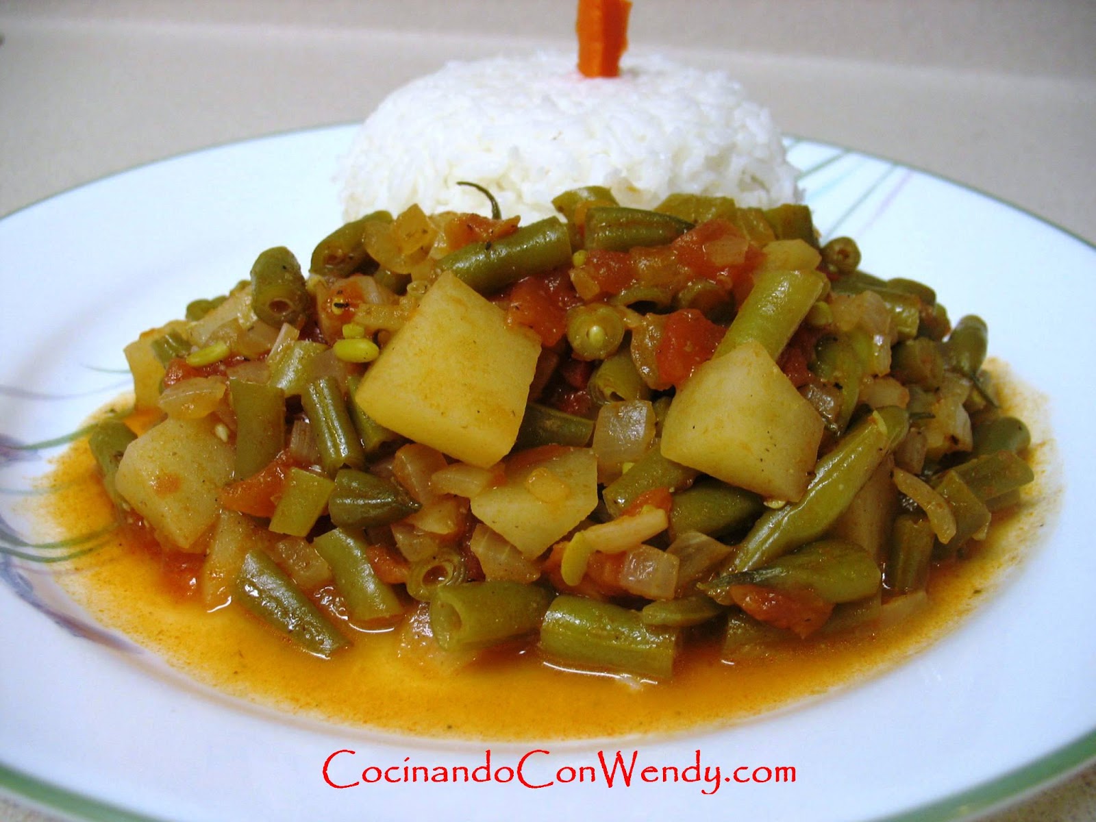 Cocinando con Wendy: GUISO DE VAINITAS SIN CARNE - VIDEO