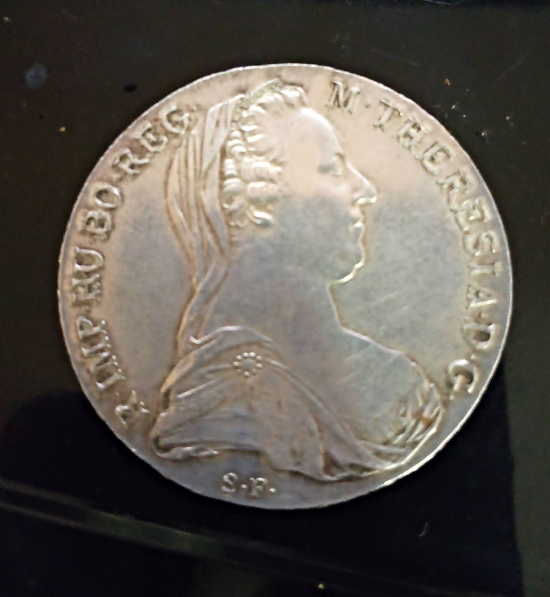 VÉRITABLE pièce MARIA THERESA THALER argent silv 1780 ARCHID AVST DUX ...