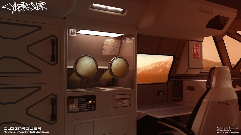 SpaceX Mars exploration rover concept by Alexander Svanidze | human Mars