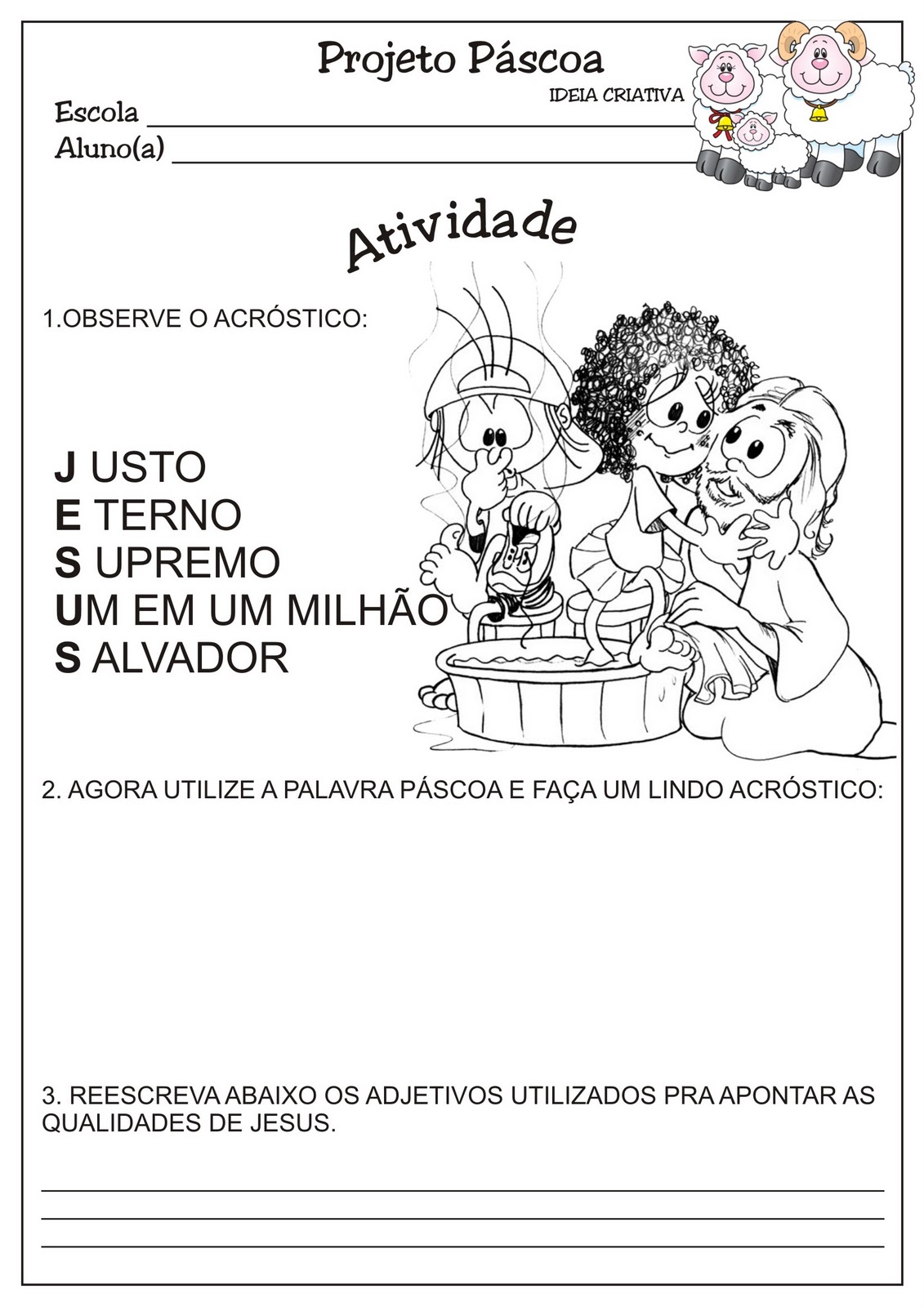 Acrostico Com A Palavra Jesus - EDUCA