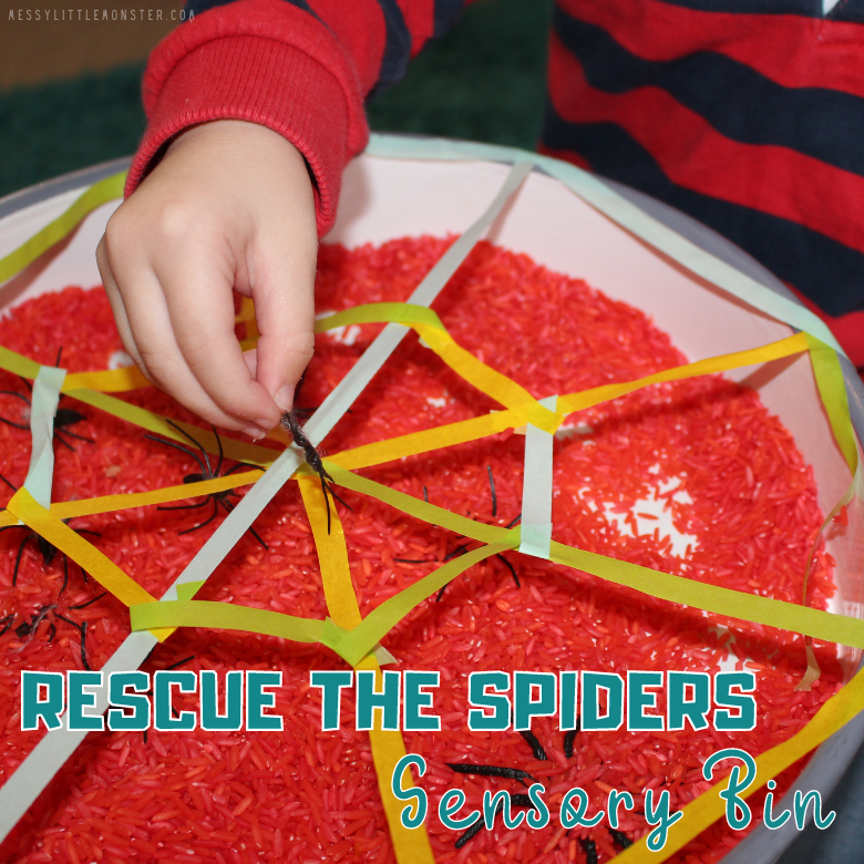 Spider Sensory Bin - Messy Little Monster