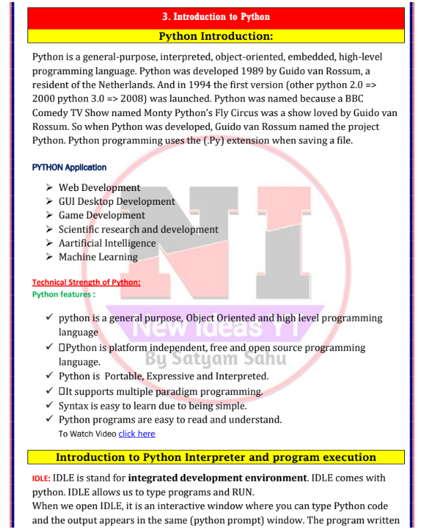 O Level m3 r5 python Notes Hindi / English pdf Download | o level m3 r5 ...