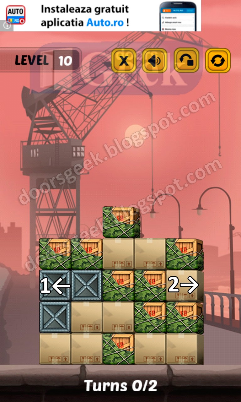 Swap The Box [Harbor] Level 10 Solution ~ Doors Geek