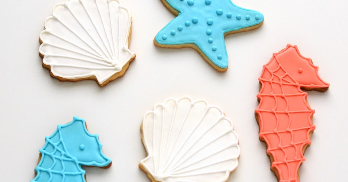 i heart baking!: seashell, starfish, and seahorse cookies
