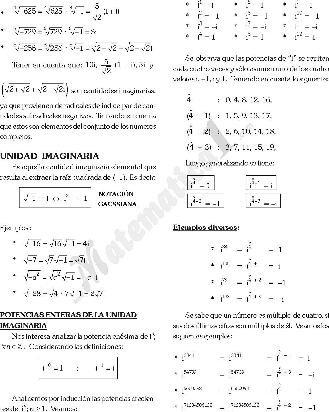 NUMEROS COMPLEJOS EJERCICIOS RESUELTOS PDF