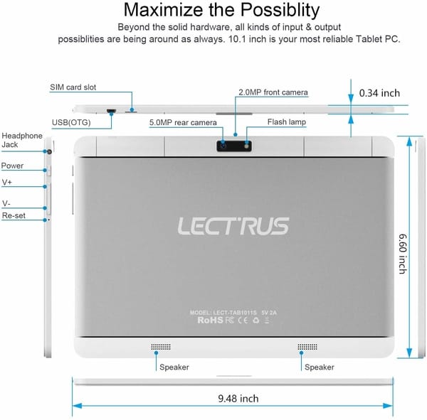 Review Lectrus LECT-TAB1011 10 inch Tablet Android