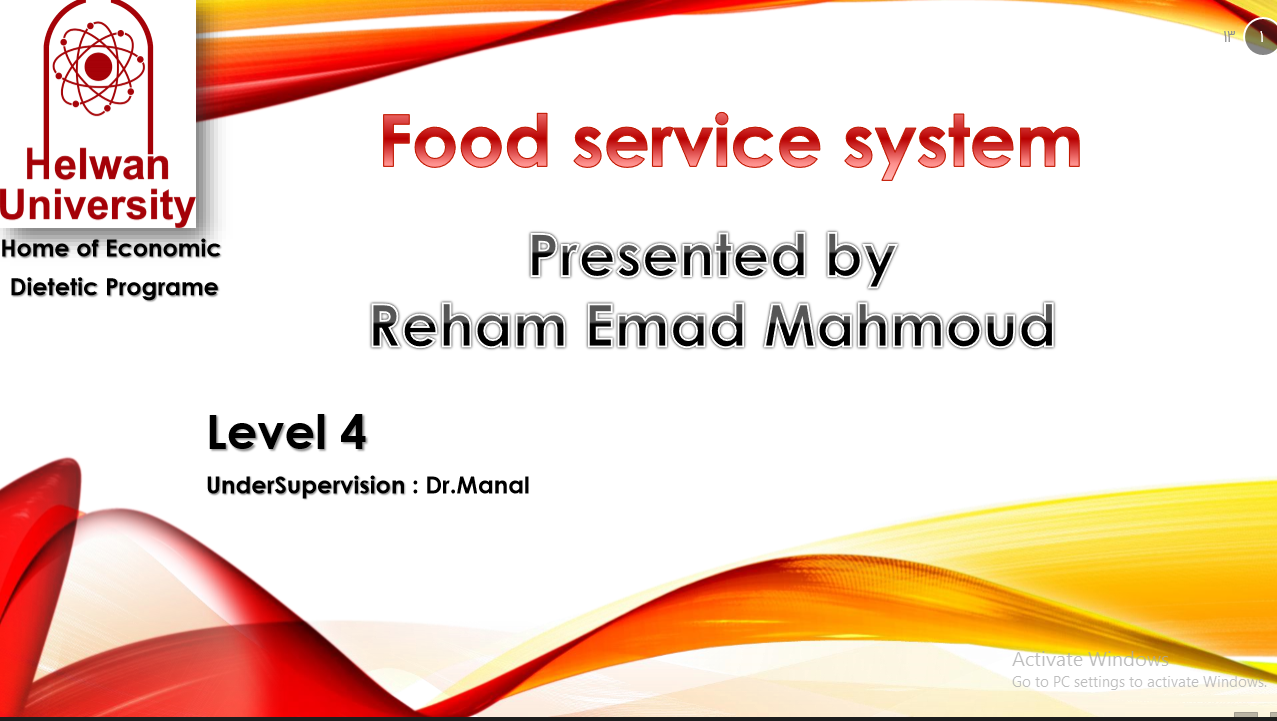 PowerPoint "Food Service System"