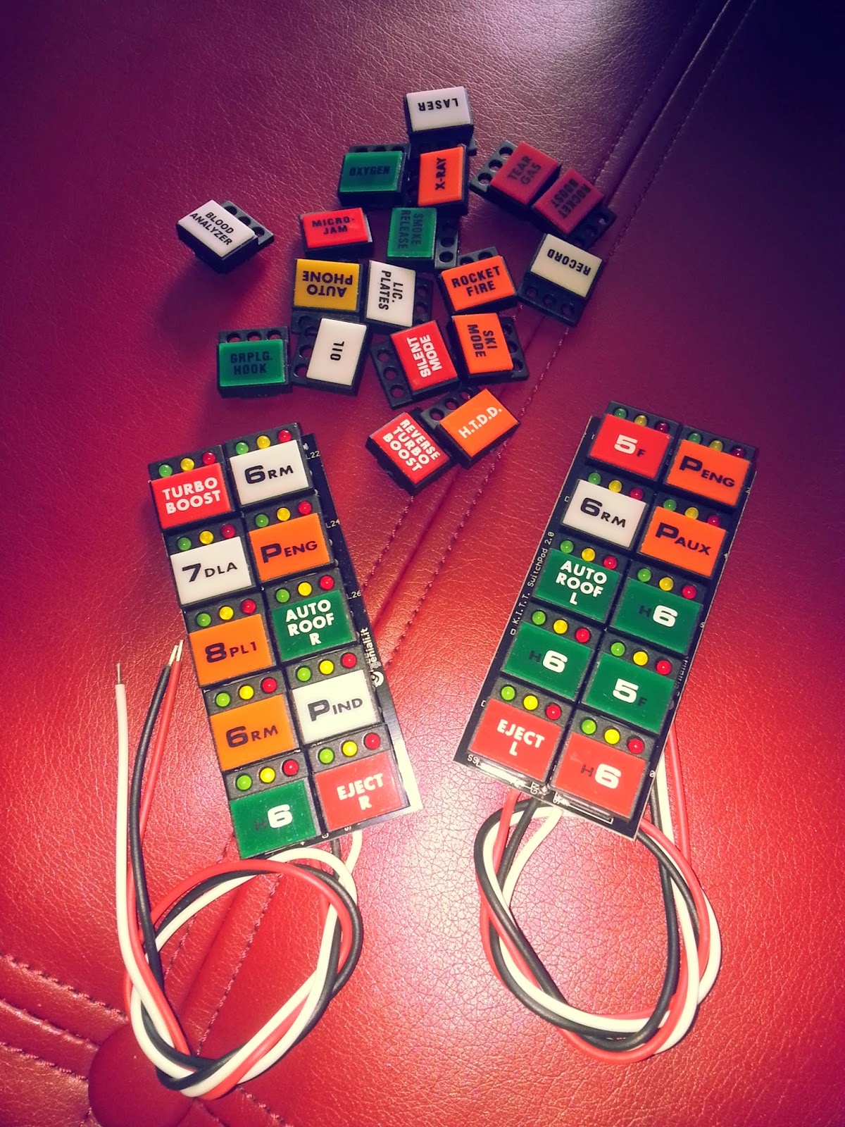 My Knight Rider 2000 project: Switch Pod Buttons Arrive From KRW