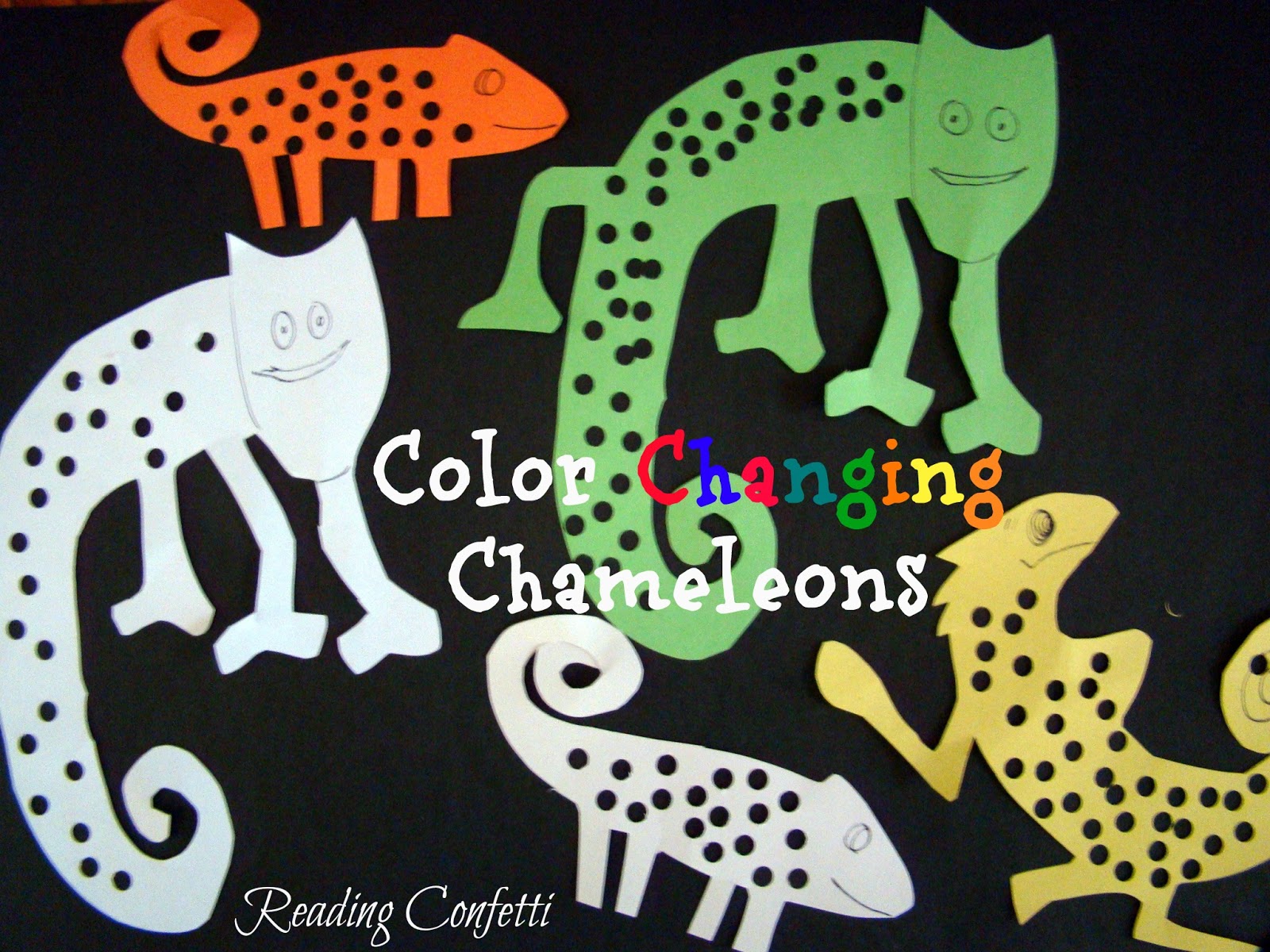 Color Changing Chameleon Craft ~ Reading Confetti