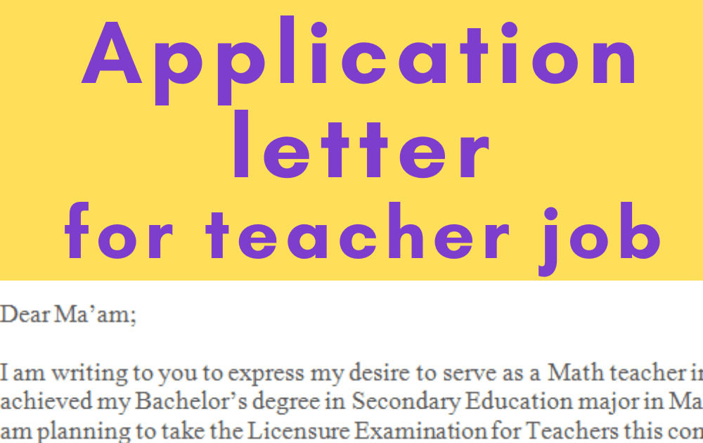 Application Letter For Teacher Job Without Experience Word Sample application-letter-for-teacher-job-without-experience-word-sample