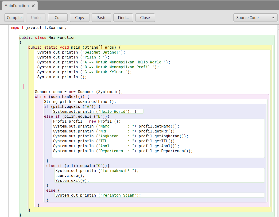 PBO - HELLO WORLD dan PROFIL