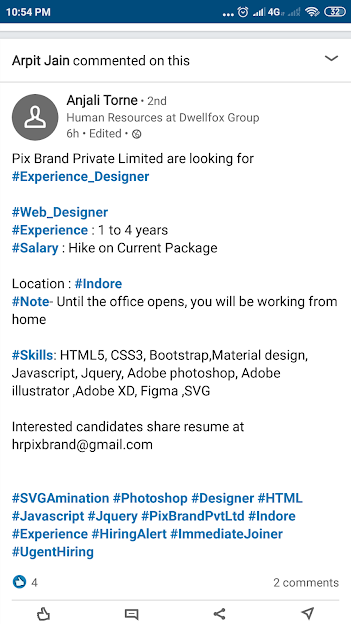 Recent Job Details for QA,WEB DEVELOPER,ANDROID,JAVA,PYTHON and PHP Web Developer
