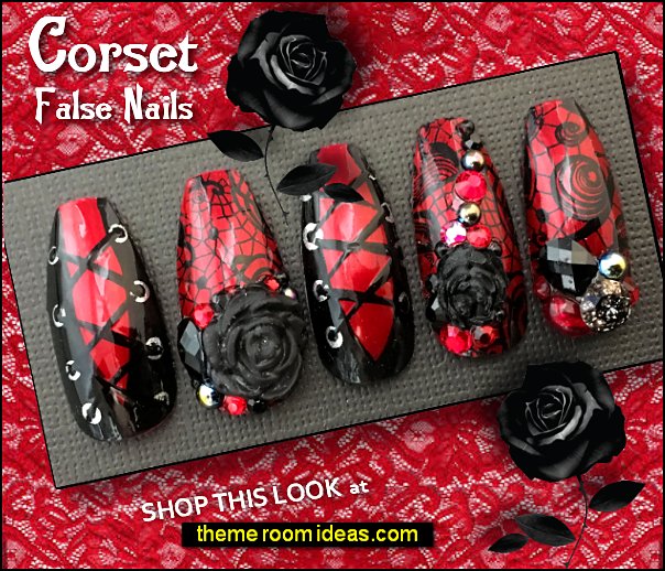 Decorating theme bedrooms - Maries Manor: Lacy Burlesque Nail Art ...