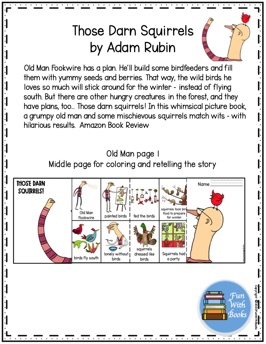 THOSE DARN SQUIRRELS BOOK CRAFT ~ Book Units by Lynn