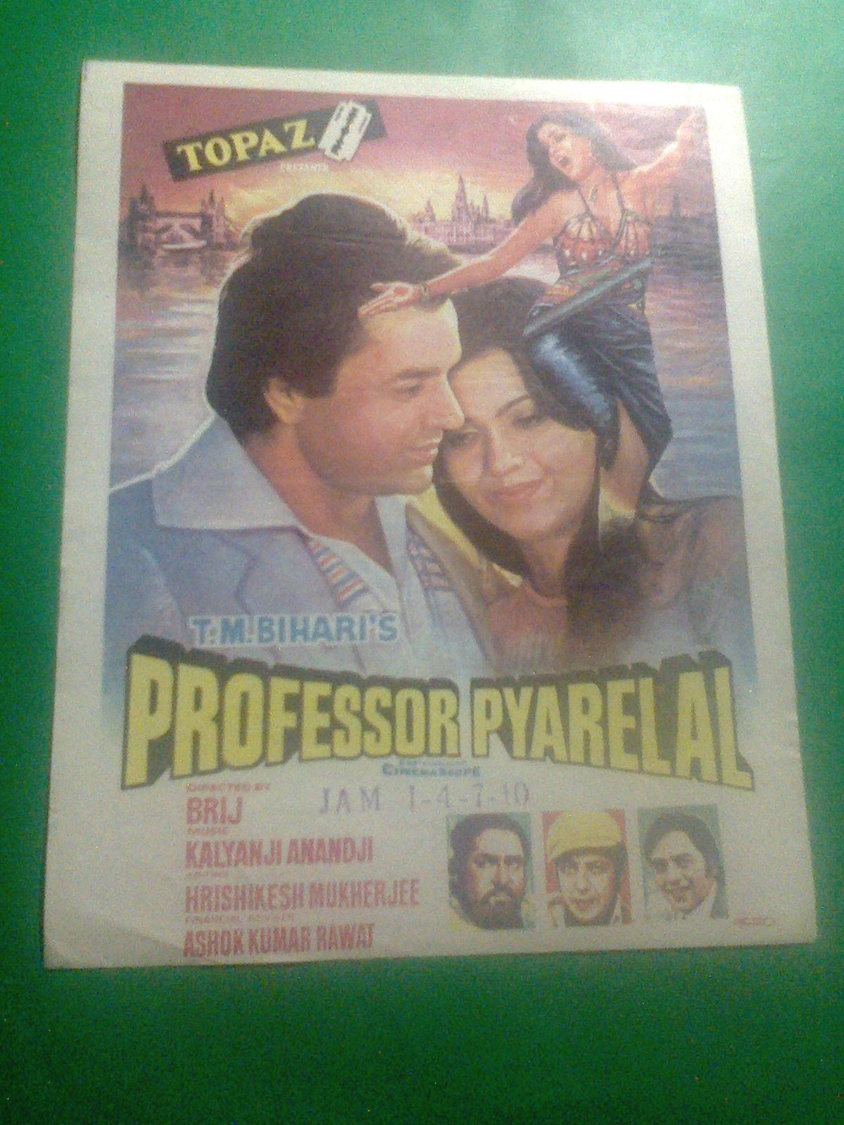 Gudang Barang Lawas: FLYER FILM INDIA '' PROFESSOR PYARELAL '' [WFIND 1 ]