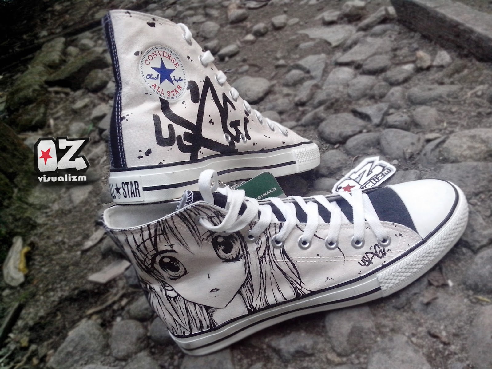 Ozawa Visualizm online shopz: SEPATU LUKIS USAGI CONVERSE ALL STAR