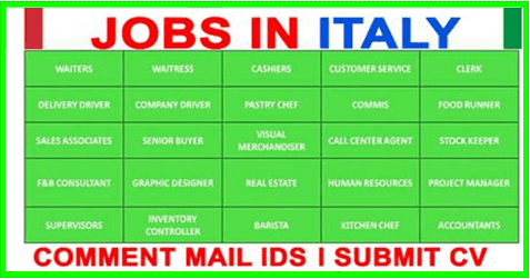 NEW JOB VACANCIES IN ITALY