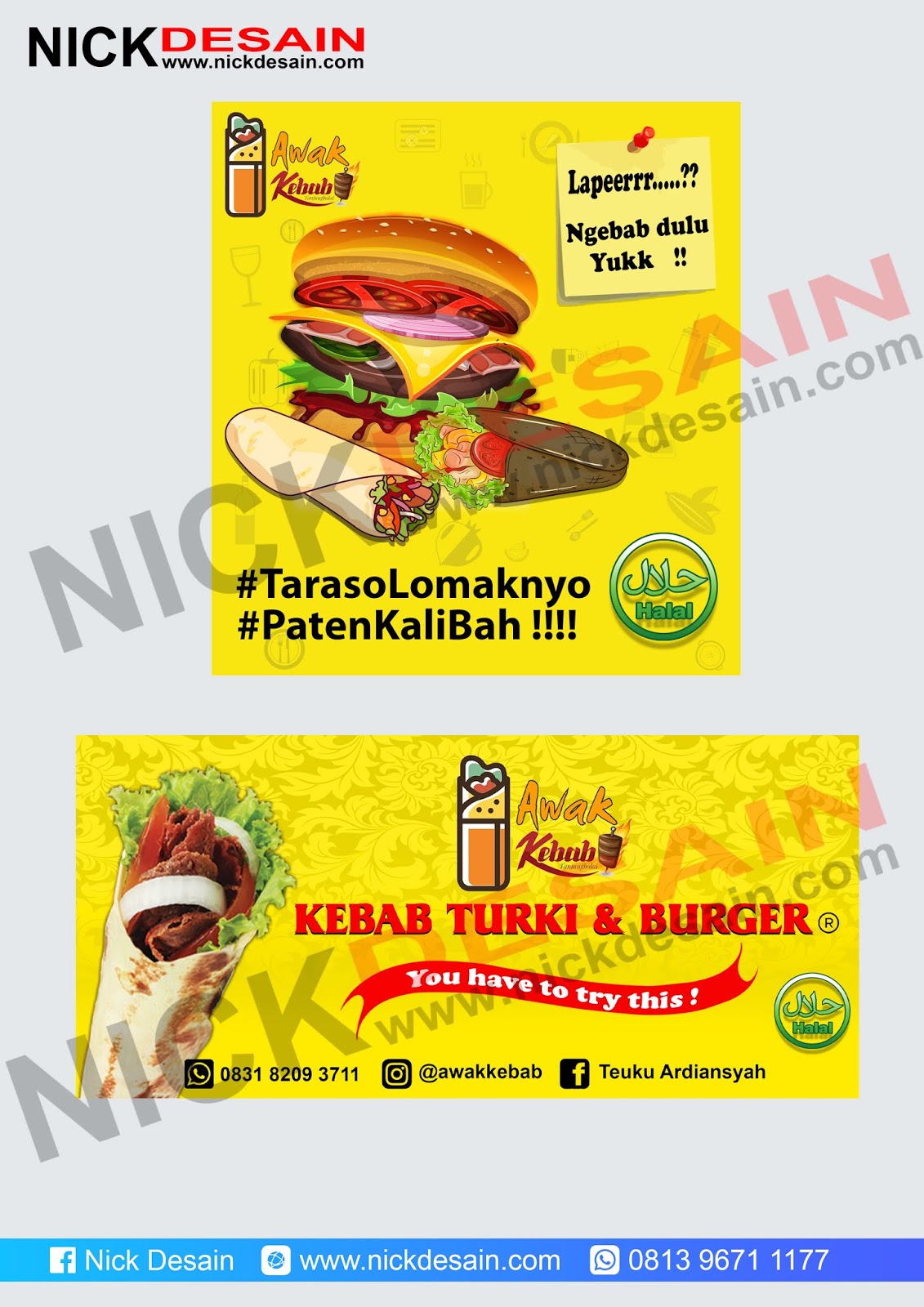 43+ Desain Spanduk Kebab