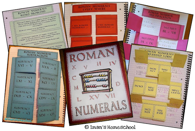 Iman's Homeschool ~ The Curriculum: Roman Numerals Interactive Notebook