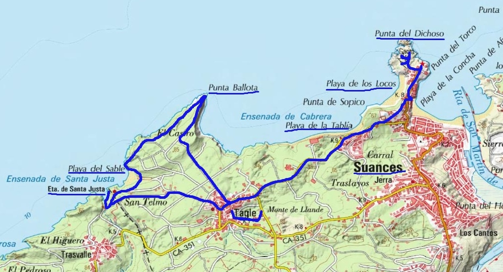 COMANDO SENDERISTA: COSTA DE SUANCES