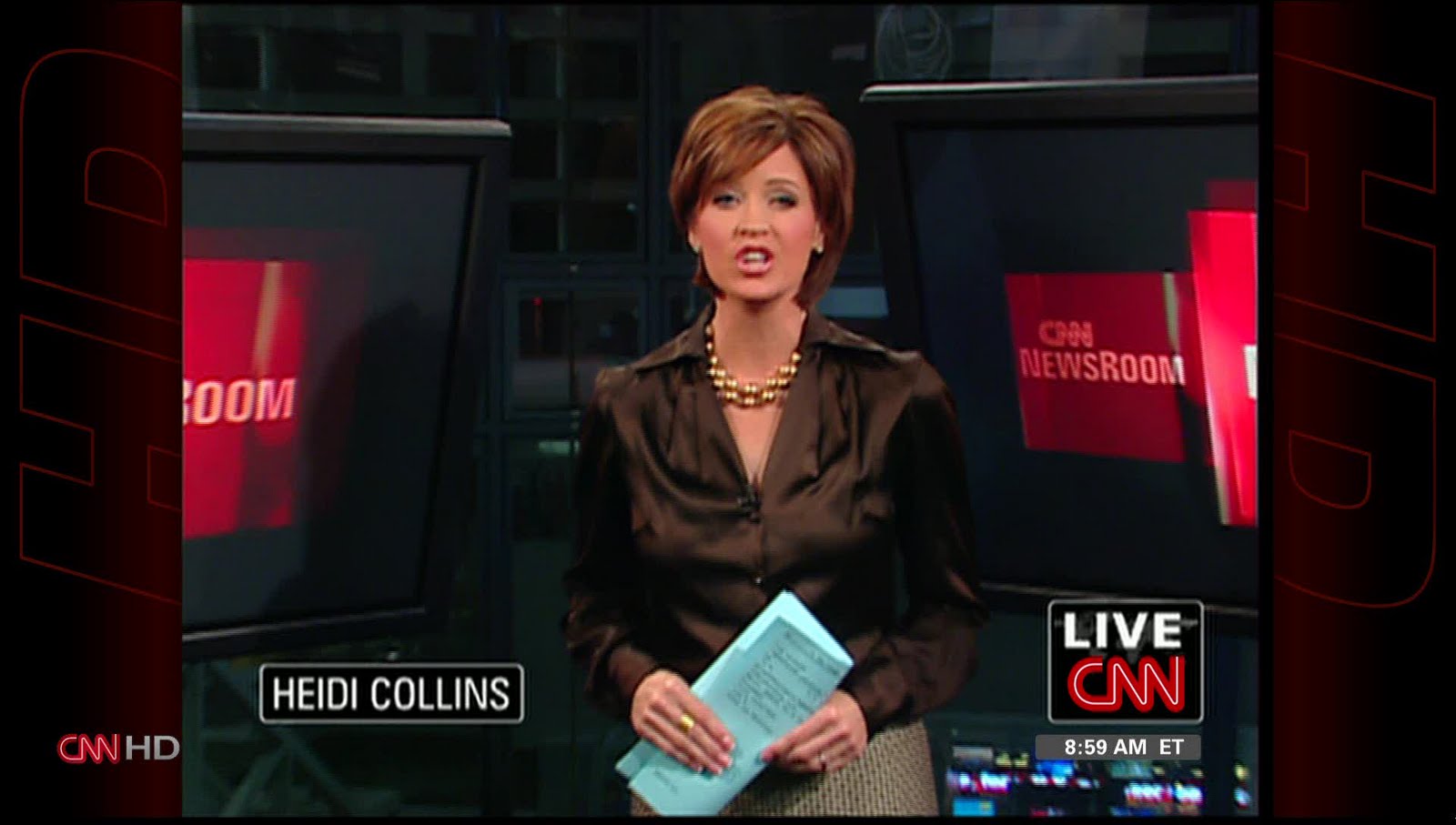 Ladies in Satin Blouses: heidi collins - brown satin blouse