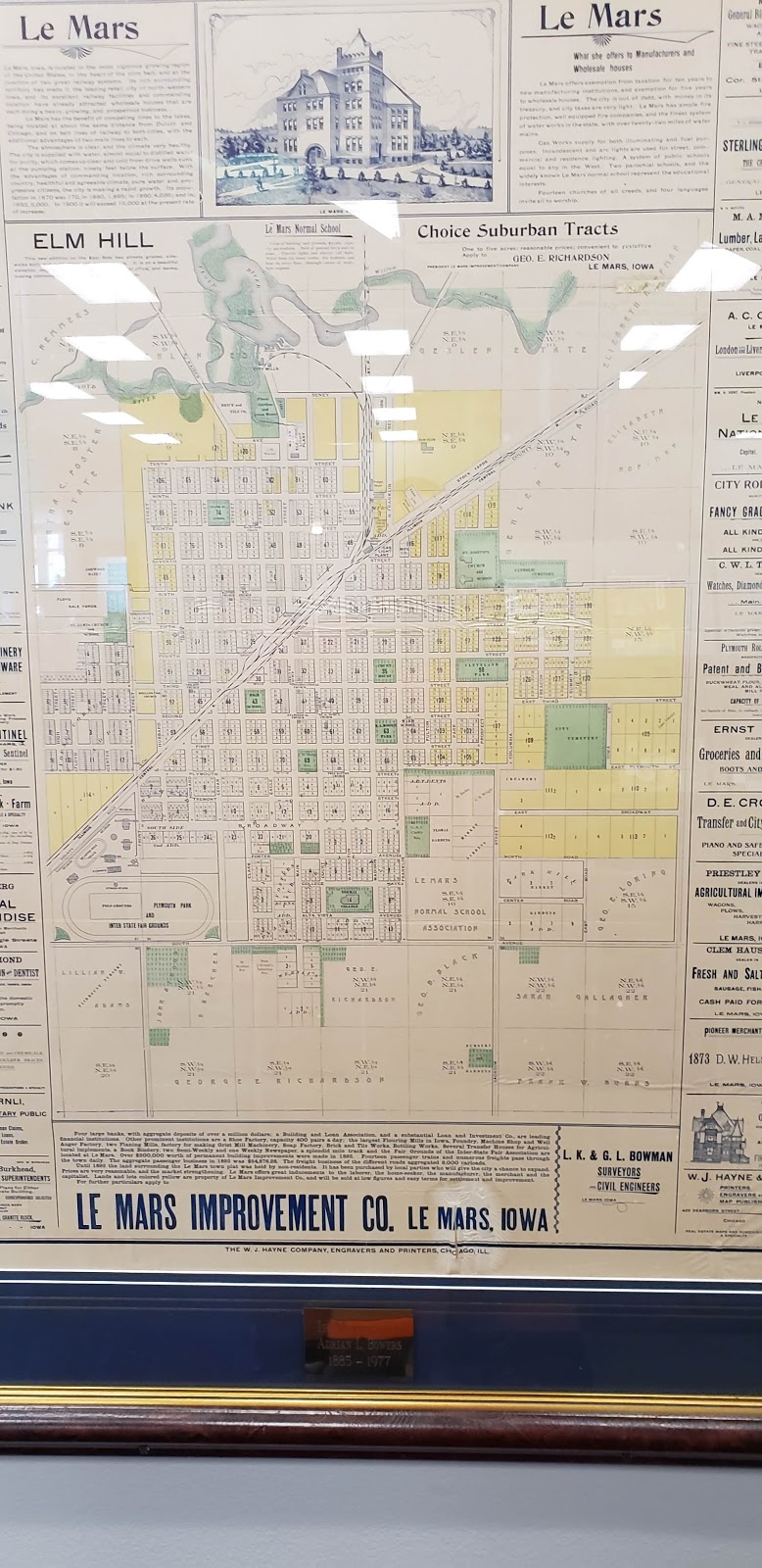History and Culture by Bicycle: Historic Map of Le Mars, Iowa