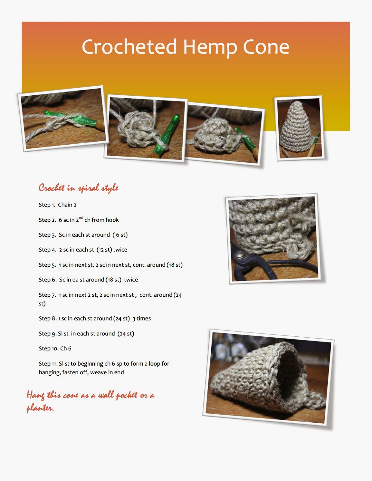 UMELECKY : Crocheted Cone Tutorial