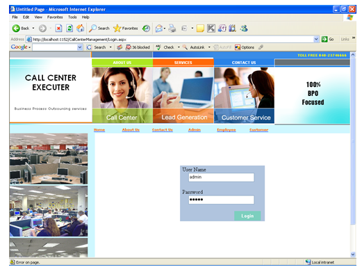 Call Center Management System ASP Net Project topic ~ Projects topics