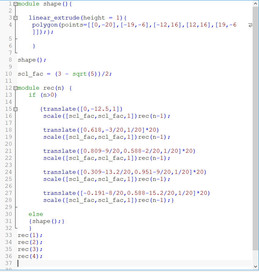 GMU Math MakerLab: Sierpinski Pentagon