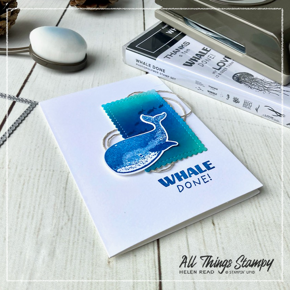 All Things Stampy: Whale Done 21st birthday card with blending brushes