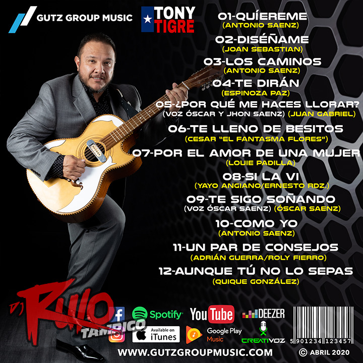 RULO TEXANO: TONY SAENZ Y LA ROSA DE ORO - QUIEREME (DISCO 2020)