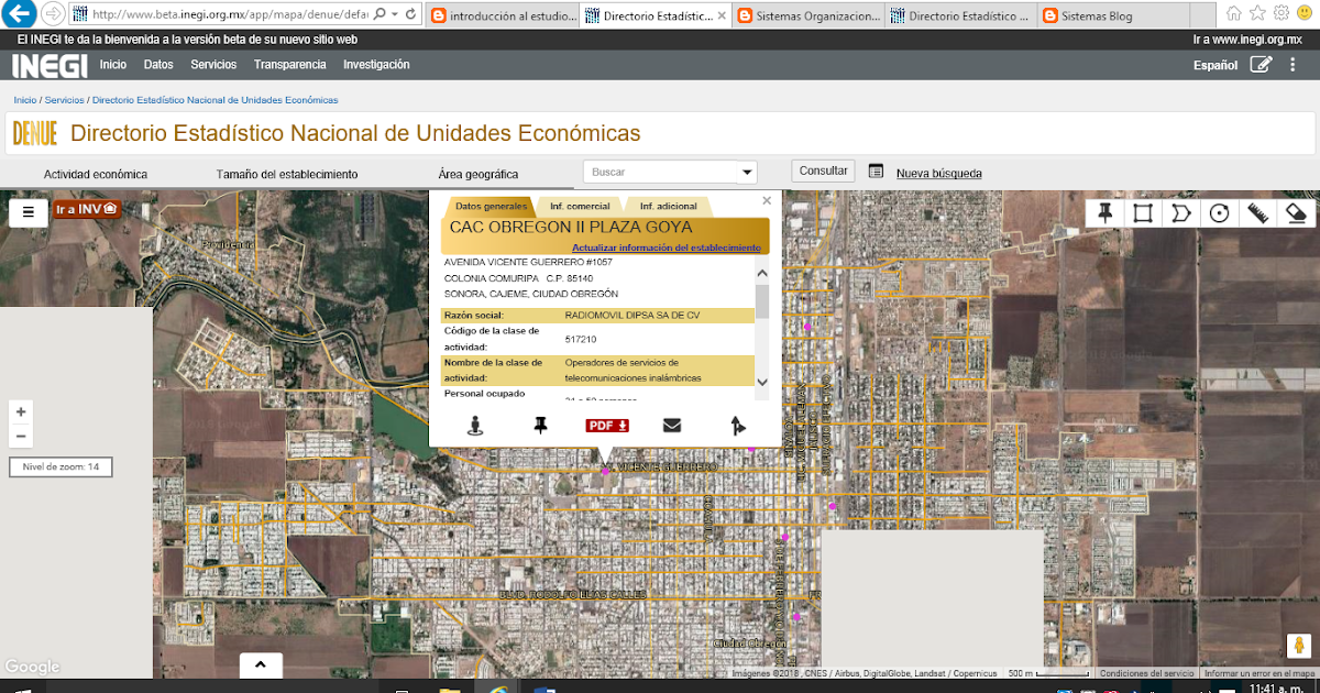 Sistemas Blog: DENUE