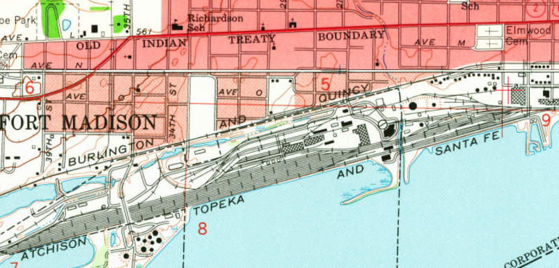 Towns and Nature: Fort Madison, IA: Santa Fe and CB&Q Depots, CB&Q ...