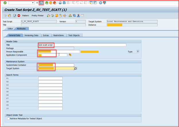 SAP ABAP Central: ABAP code in ECATT scripts