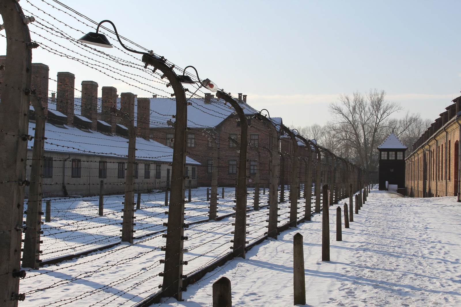 Holocaust: Perimeter fences, walls and watchtowers in the Stammlager
