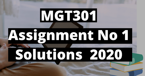 MGT301 Assignments NO 1 Solution File | VU Grand Quiz Assignment GDB past Papers exam
